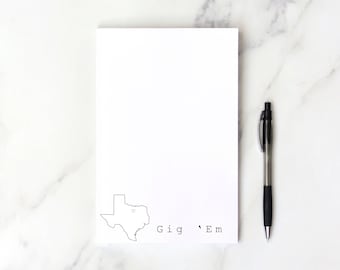 Personalized Notepad Set texas A&M University Campus Skyline Landmarks ...