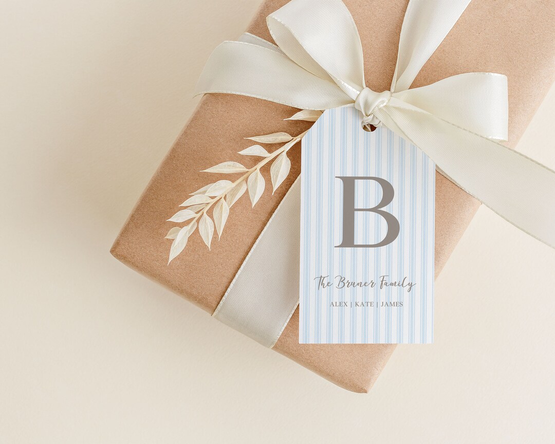 Semi-custom Gift Tag, Personalized Gift Tag, Family Gift Tag, Enclosure ...