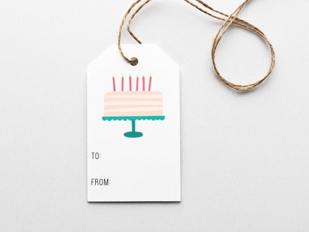 Gift Tag, Happy Birthday Gift Tag, Happy Birthday Enclosure Card ...