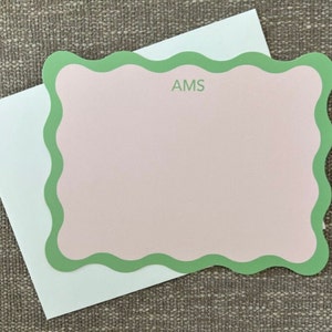 Wavy Stationery Set | Thank You Notes | Personalized Notecards | Die ...