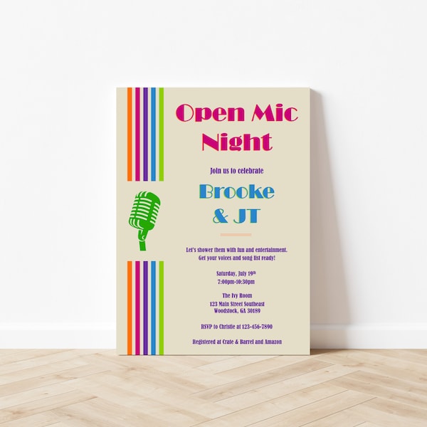 Open Mic Invitation - Etsy