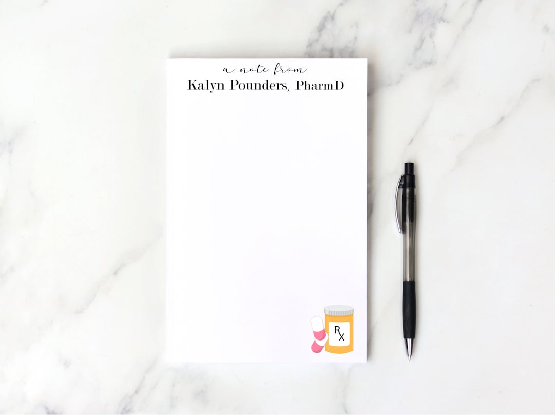Pharmacist Notepad, Pharmacist Gift, Pharm-d, Pharmacy Residency Gift ...