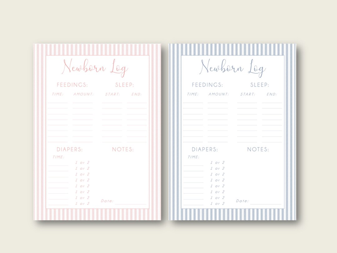 GENERIC Newborn Baby Log Notepad, Newborn Log, New Mom Gift, New Baby ...