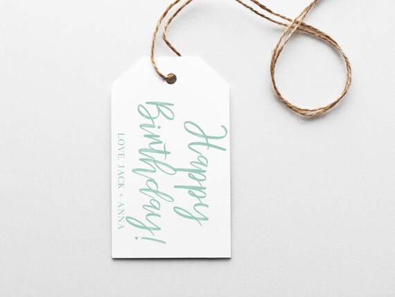 Gift Tag Happy Birthday Gift Tag Happy Birthday Enclosure | Etsy