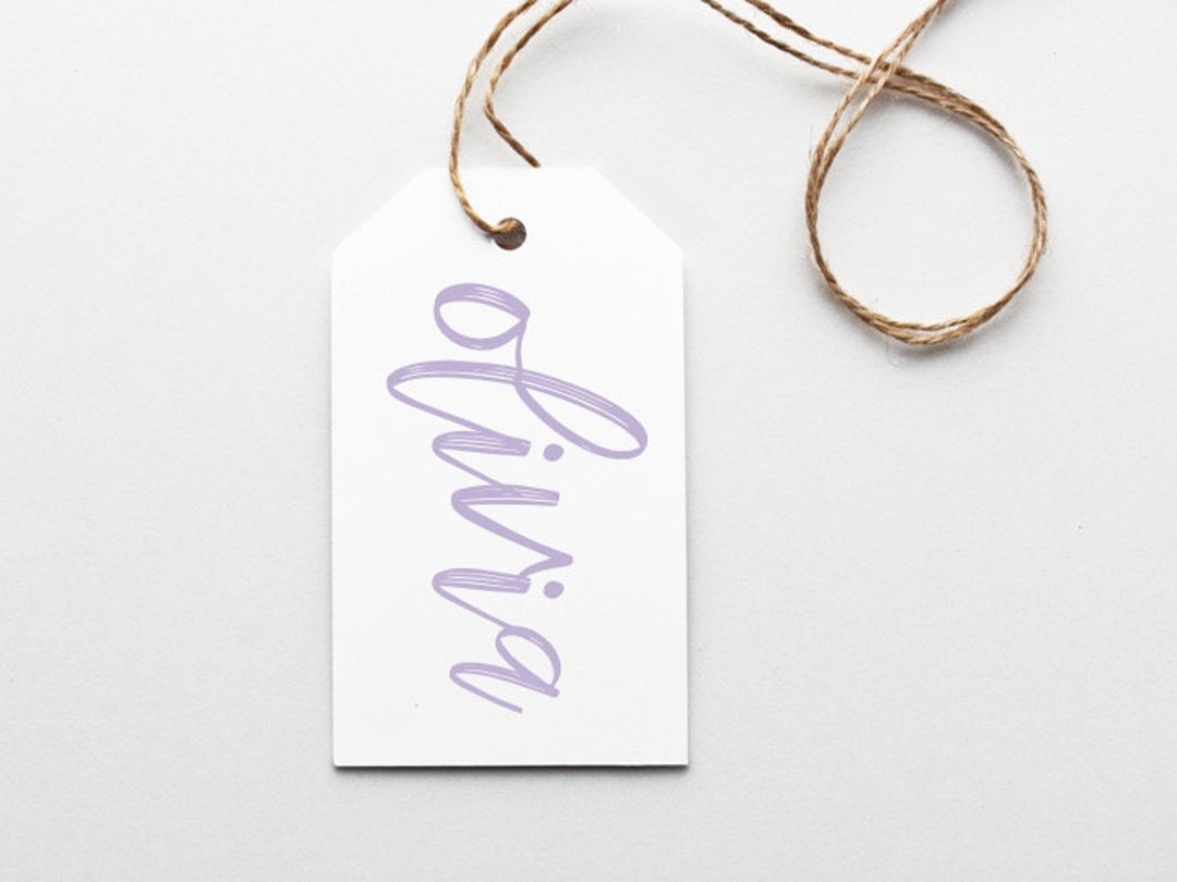 Personalized Gift Tag, Custom Gift Tag, Monogram Gift Tag, Enclosure ...