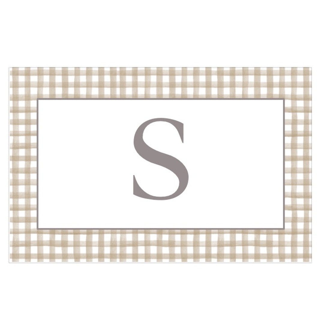 Monogram Placemat, Gingham Placemat, Personalized Placemat, Table ...