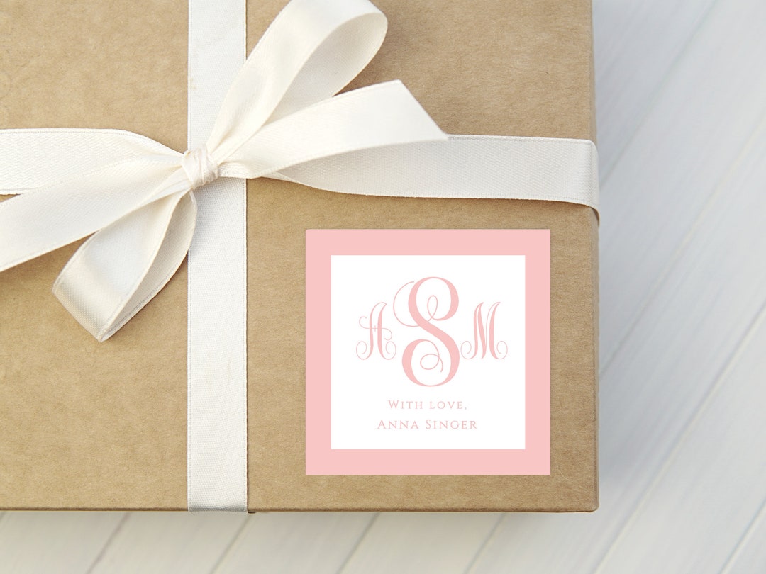 Personalized Sticker, Monogramed Sticker, Gift Enclosure, Gift Stickers ...
