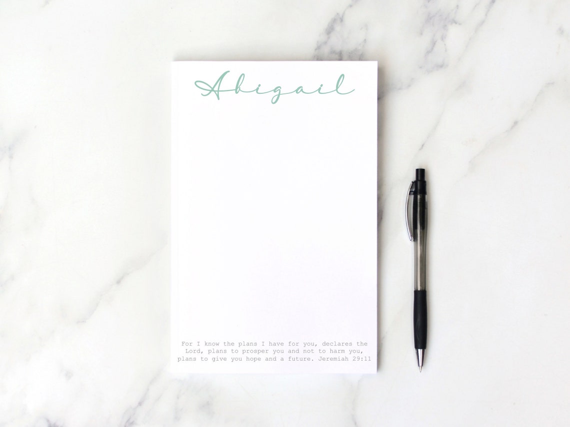 Bible Verse Notepad Custom Notepad Personalized Notepad With - Etsy