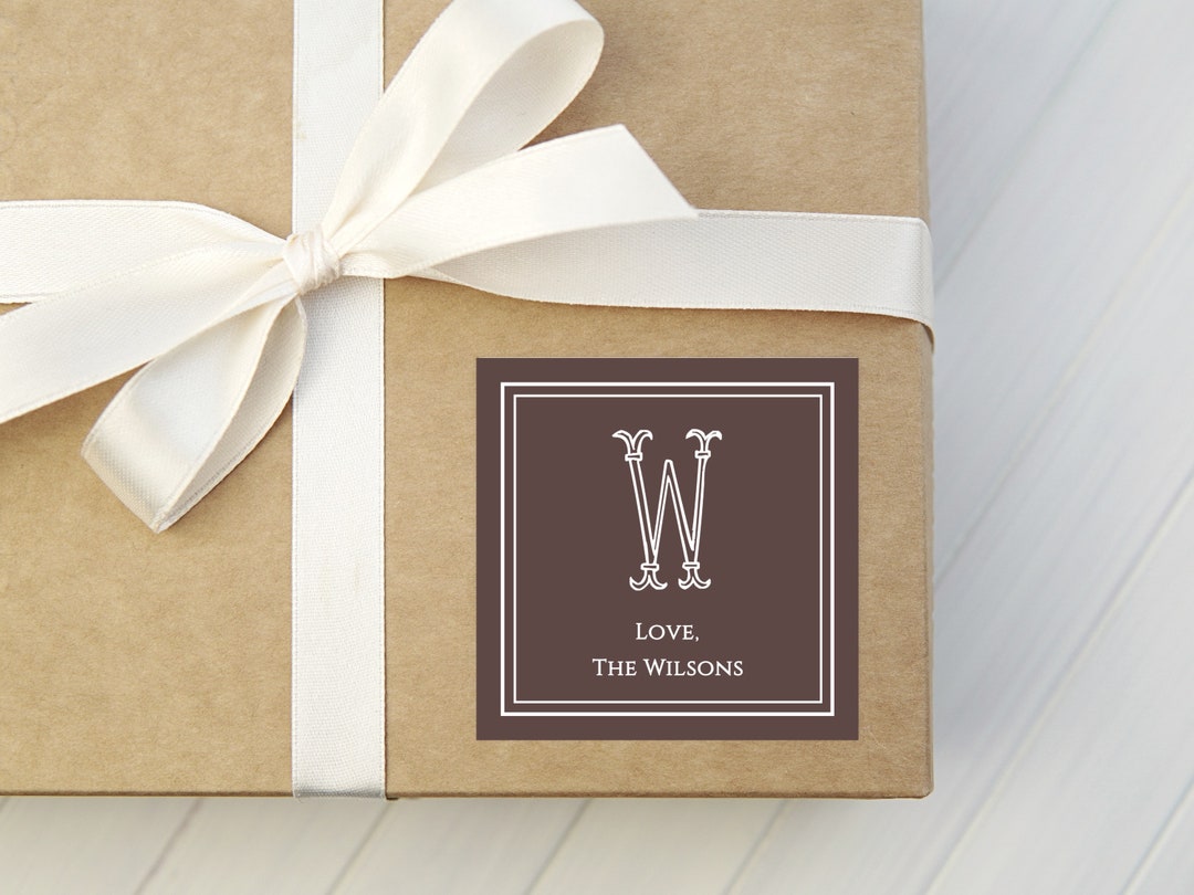 Custom Color Personalized Square Sticker, Monogramed Sticker, Custom ...