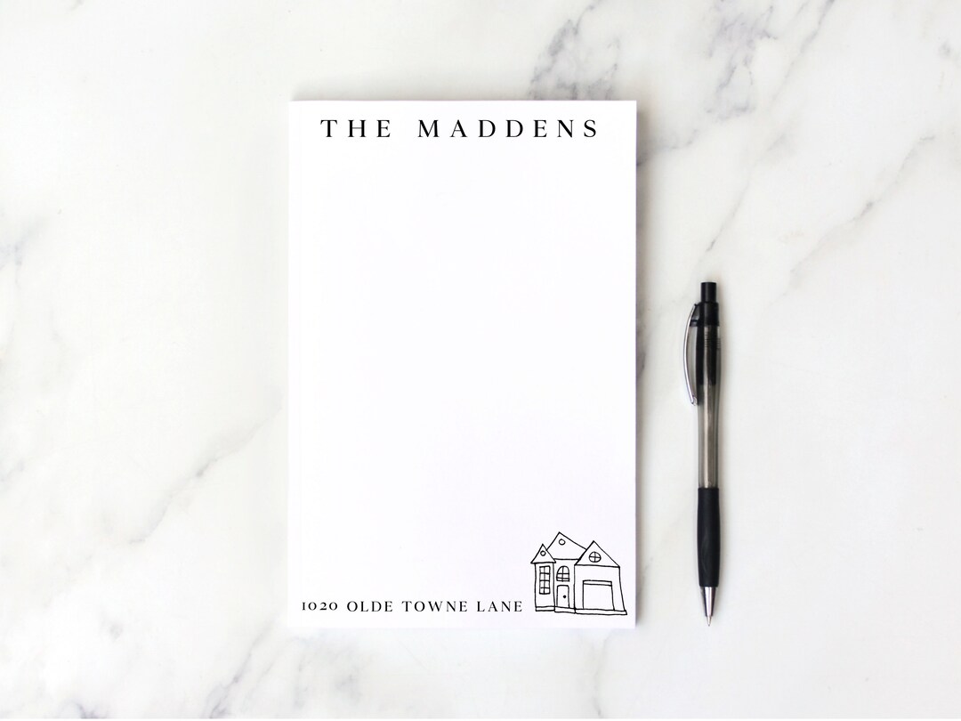 Housewarming Notepad, Address Notepad, Housewarming Gift, New Homeowner ...
