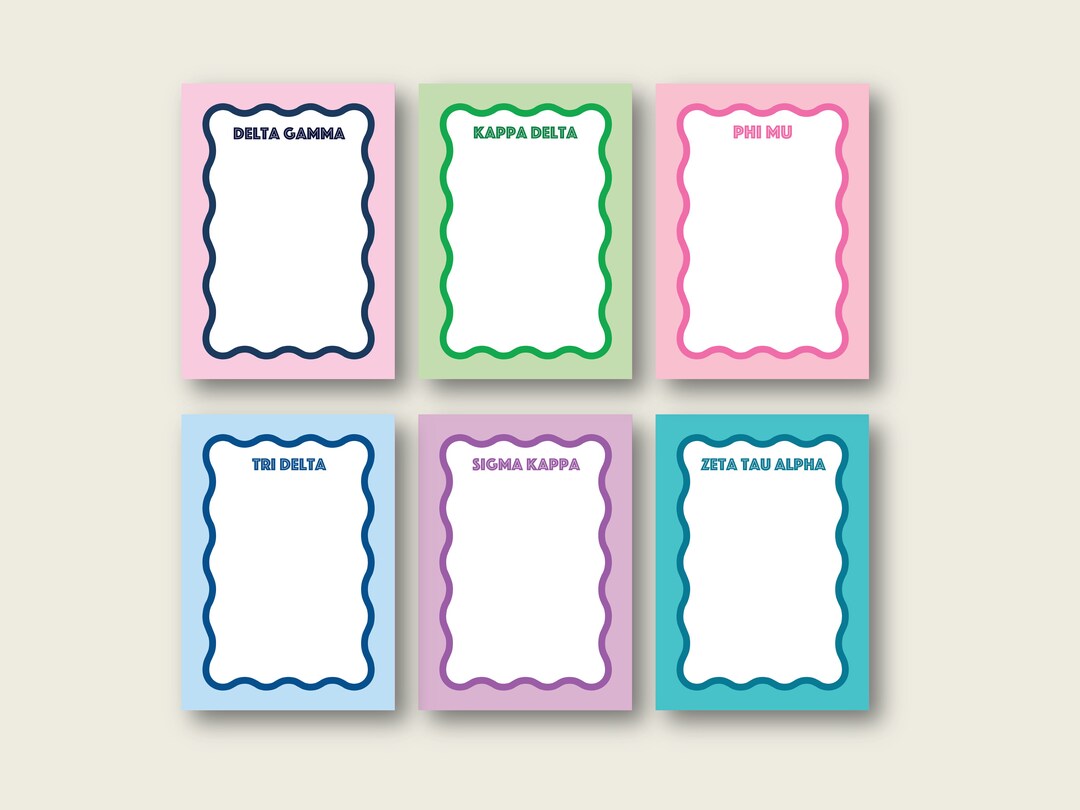 Sorority Notepad, Sorority Gift, Bid Day Gift, Big Little Sister Gift ...