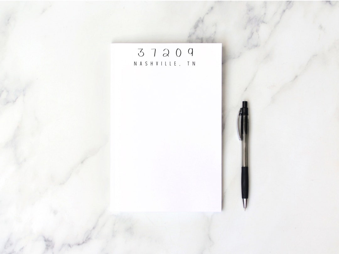 Zip Code Notepad, Housewarming Notepad, New Homeowner Gift ...