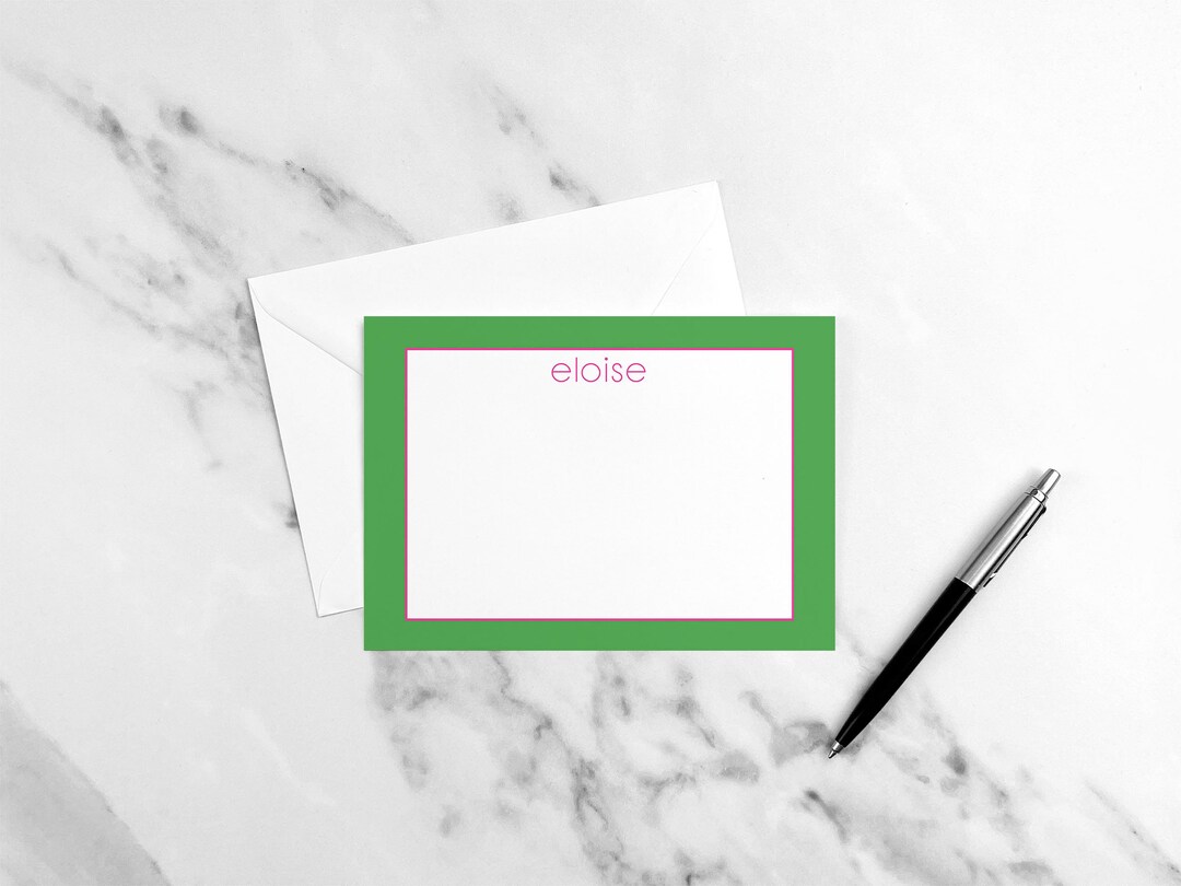 Personalized Stationery, Thank You Notes, Personalized Notecards, Flat ...