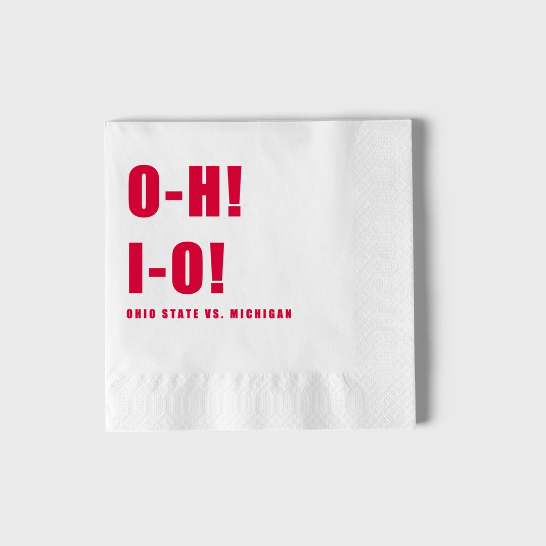 Custom Game Day Napkins, Ohio State Napkins, Custom Tailgate Napkins ...