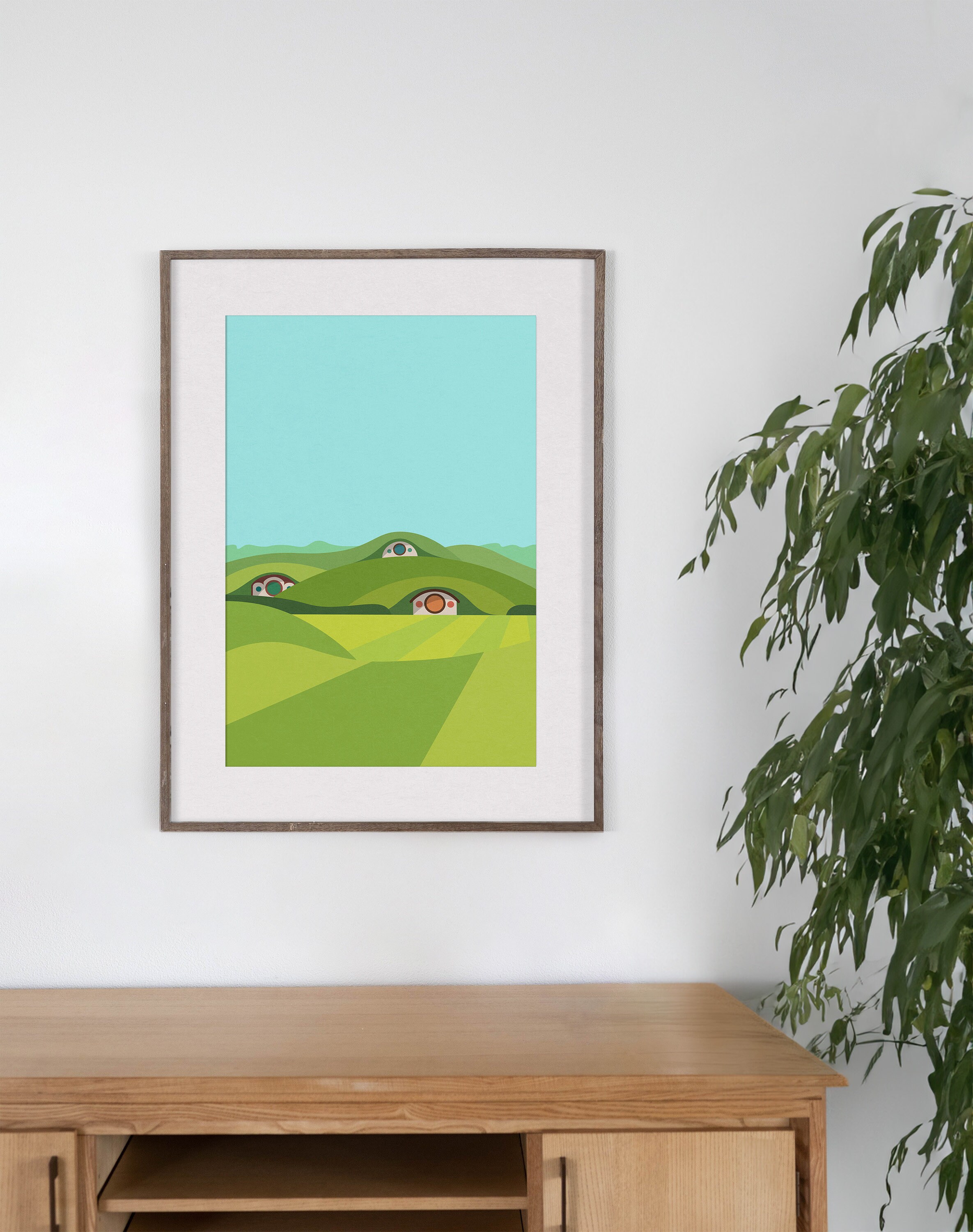 Hobbiton PRINTABLE Inspired Wall Art Cute Artwork of the - Etsy