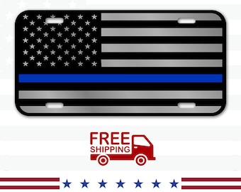 Thin Blue Line Custom License Plate Custom Car Tag - Etsy