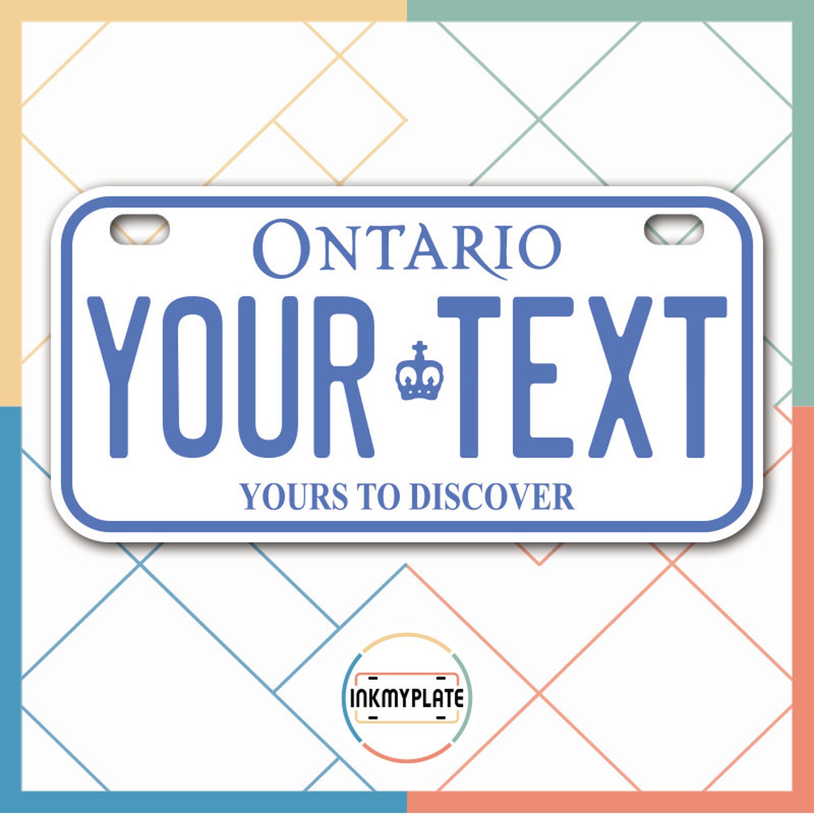 Inkmyplate - Personalized ONTARIO CANADA License Plate for Cars, Trucks ...