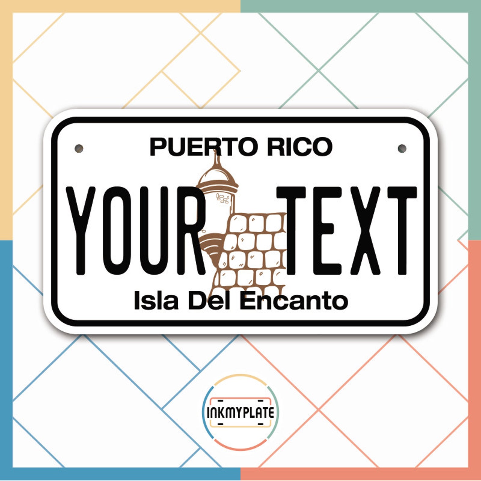 Inkmyplate Personalized PUERTO RICO License Plate for Cars - Etsy UK