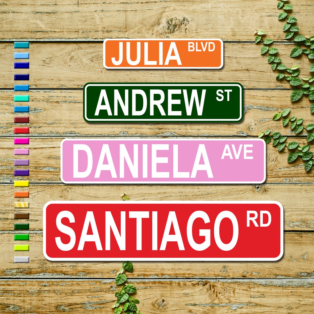 Custom Street Signs, Personalized Metal Name Sign, Unique Gift Idea for ...
