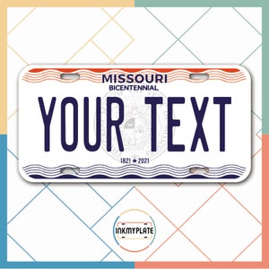 Inkmyplate - Personalized MISSOURI License Plate for Cars, Trucks ...
