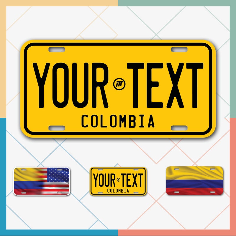 Colombia License Plates - Etsy