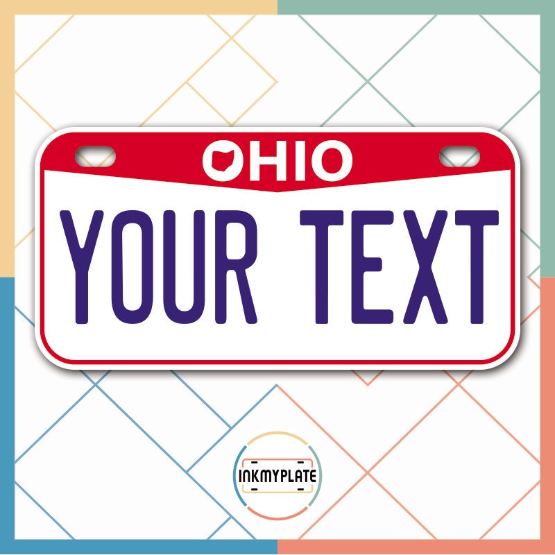 Inkmyplate Personalized OHIO License Plate for Cars Trucks - Etsy UK