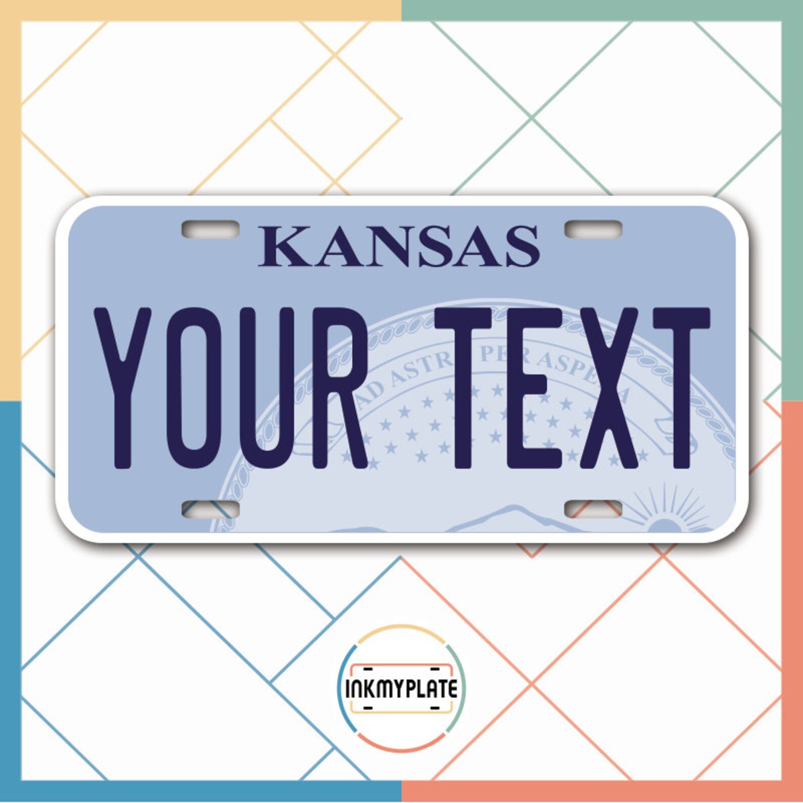 Inkmyplate Personalized KANSAS License Plate for Cars - Etsy