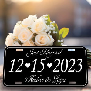 Custom Wedding License Plate or Car Tag for Bride and Groom! Our ...