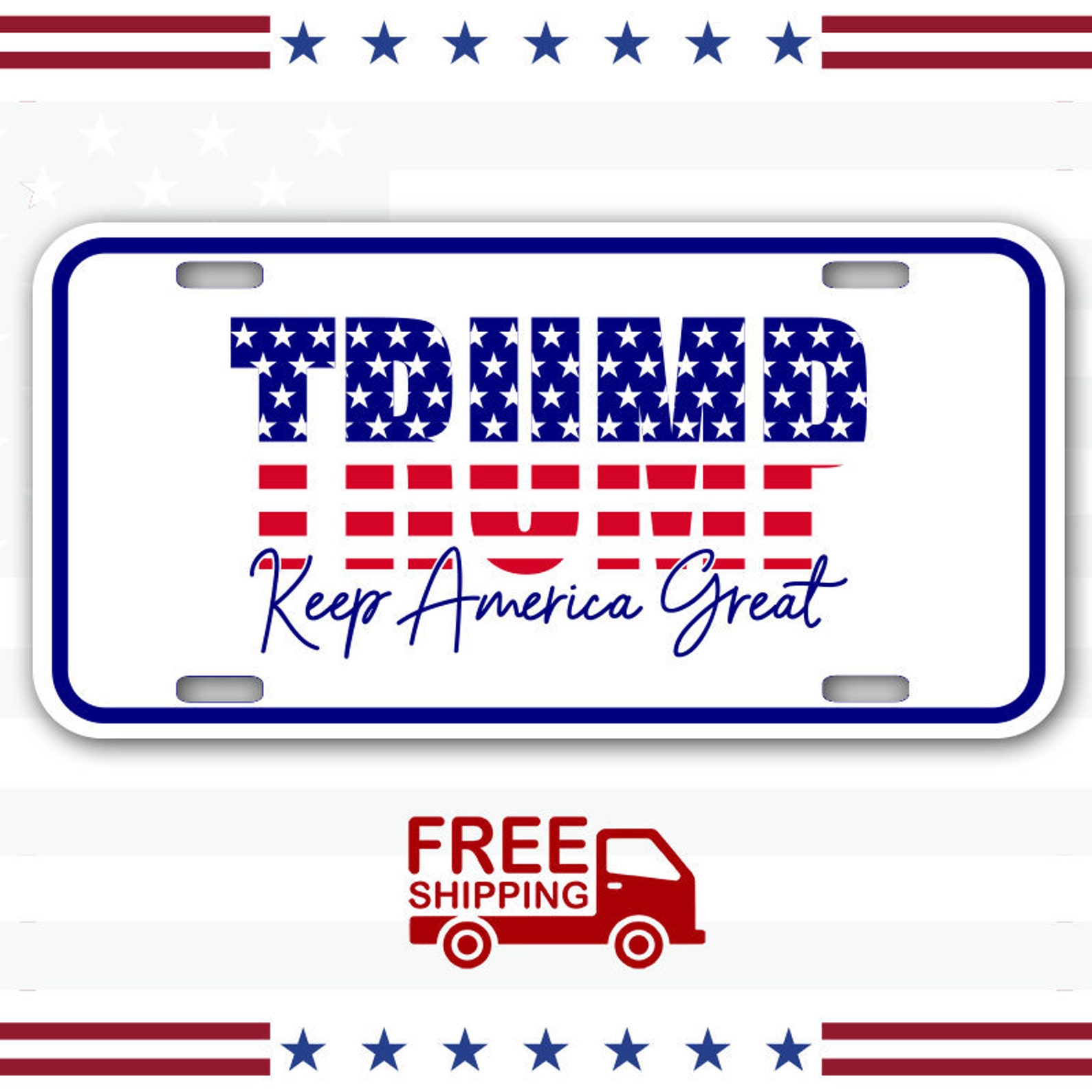 Trump 2020 License Plate - Free Shipping, 4 Sizes. Custom Plate. - Etsy