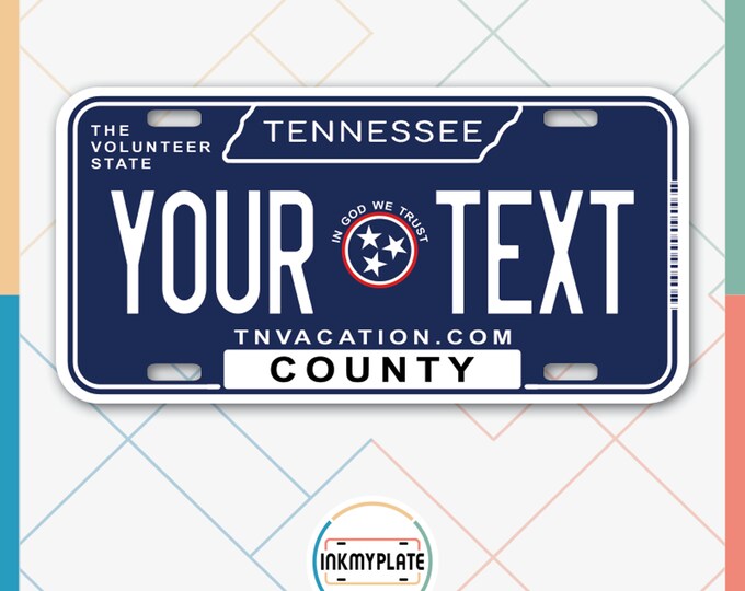 One or More TENNESSEE SUN GRAPHIC Embossed Vintage License Plate - Etsy