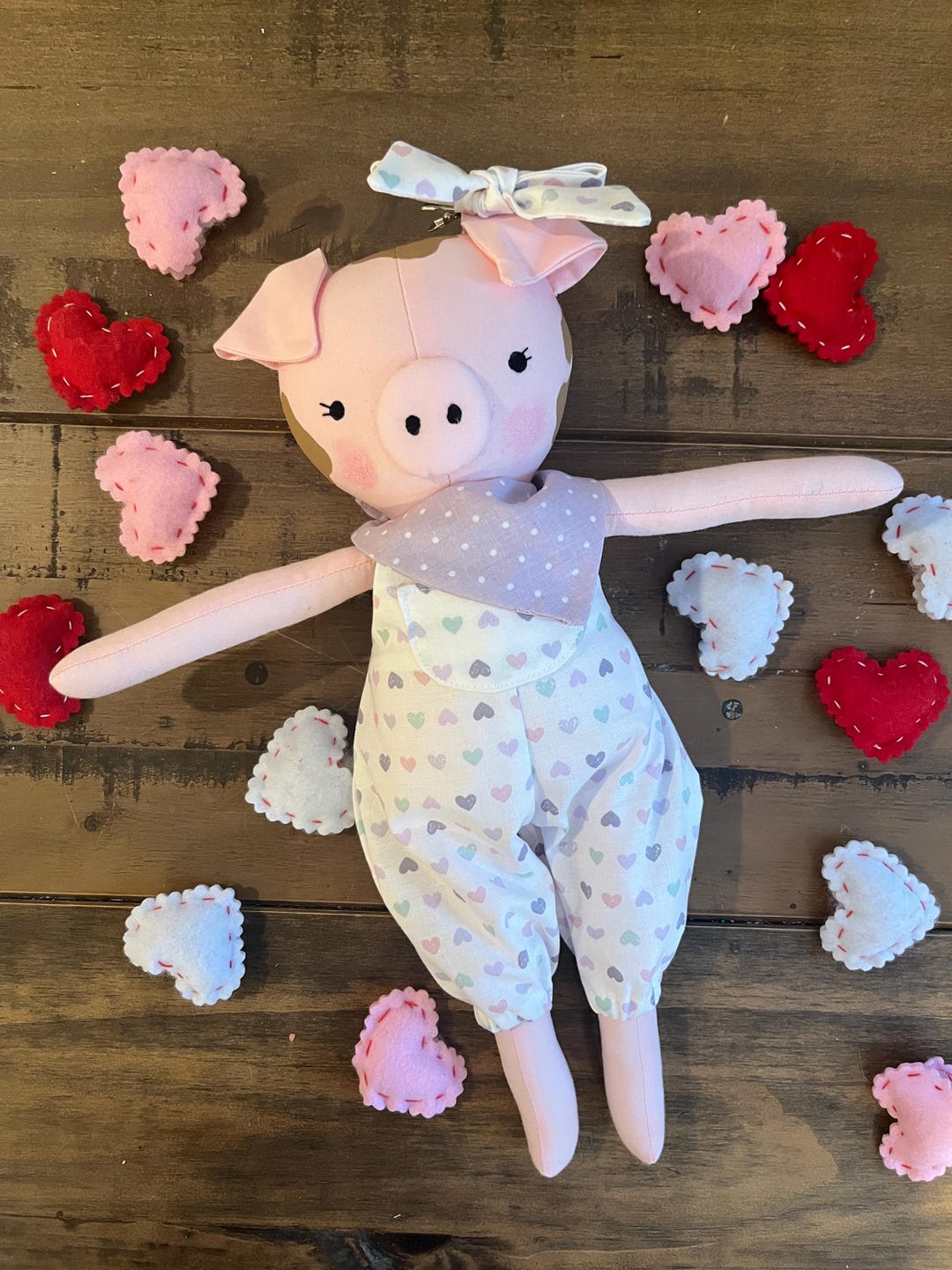 Pig Doll - Pig Stuffed Animal - Animal Doll - Farm Animal - Handmade ...