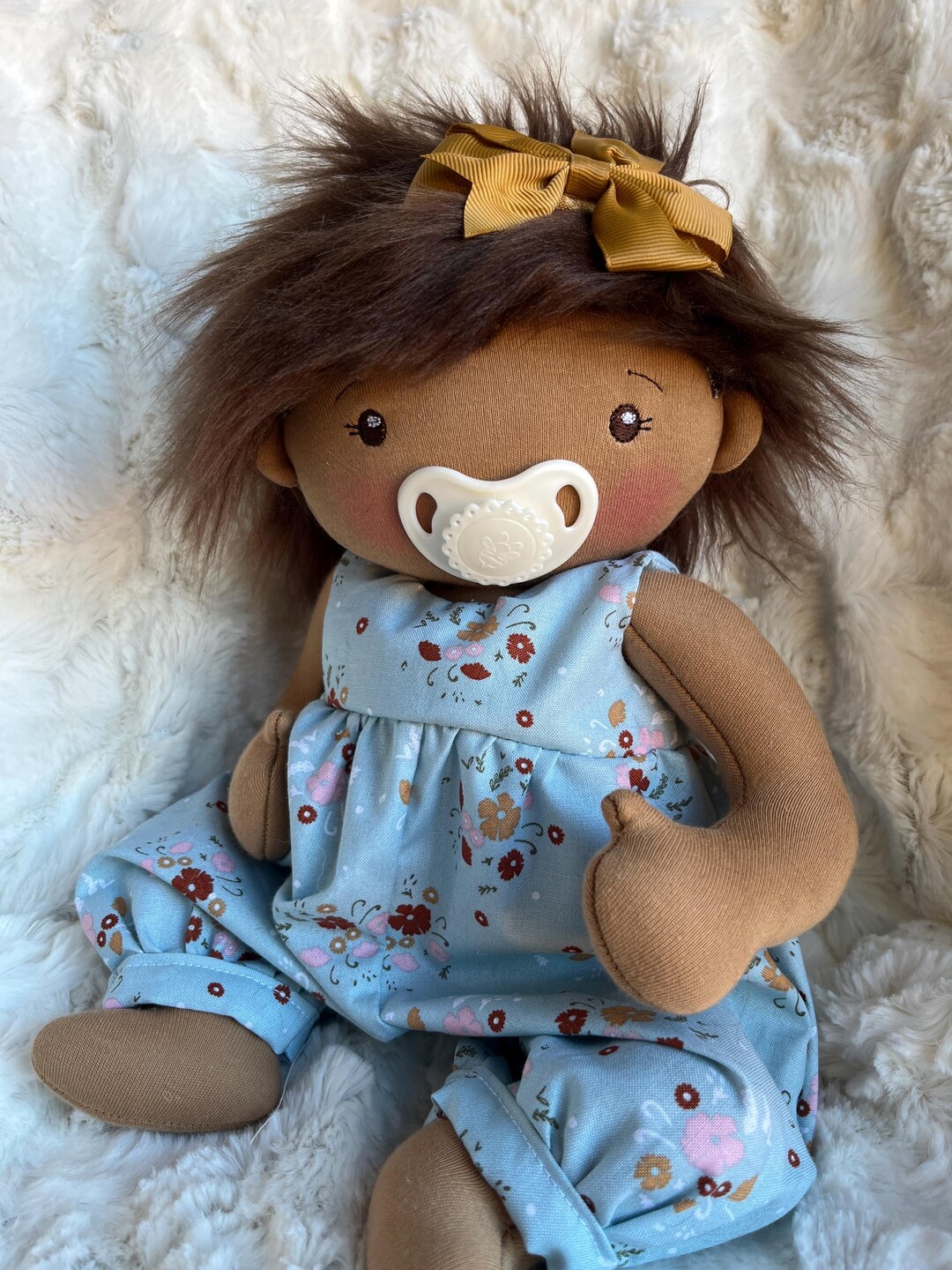 Soft Doll - Waldorf Style Doll - Handmade Doll - Brown Doll - Etsy