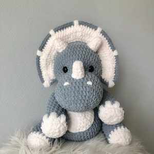 Extra Large Dinosaur Stuffie Dino Chubby Plush Triceratops - Etsy