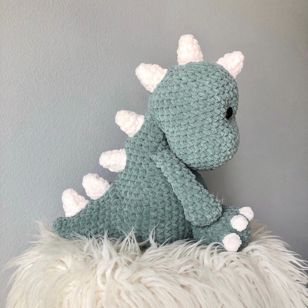 Extra Large Dinosaur Stuffie | Dino Chubby Plush | Crochet Dinosaur ...