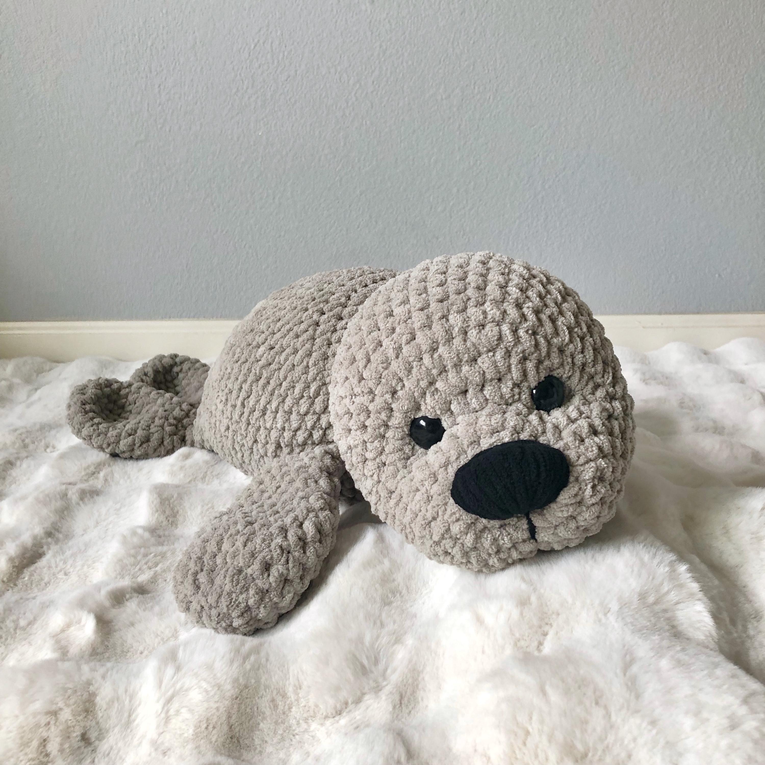 Extra Large Crochet Seal Plush: Gray Chubby Seal Stuffie - Etsy