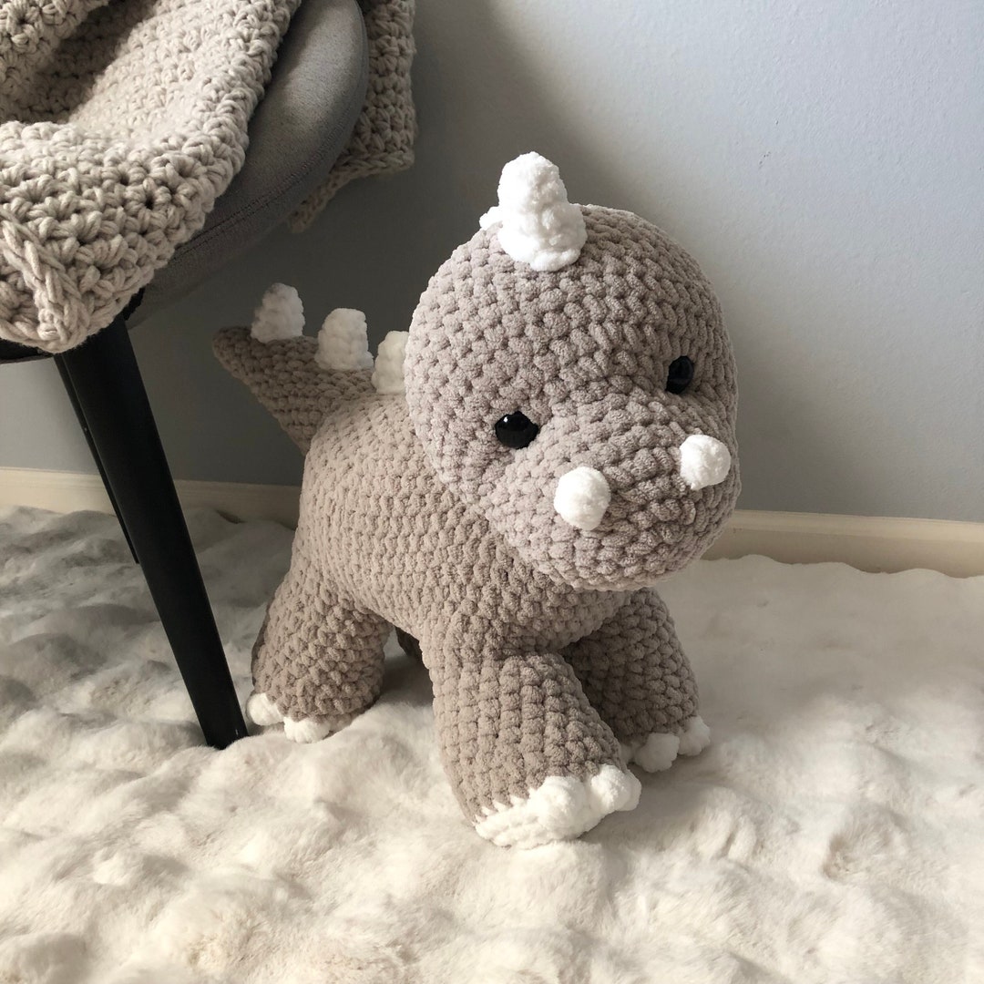 Extra Large Standing Dinosaur Stuffie | Dino Chubby Plush | Crochet ...