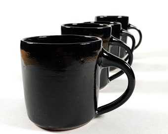 Black Obsidian Mugs - Etsy