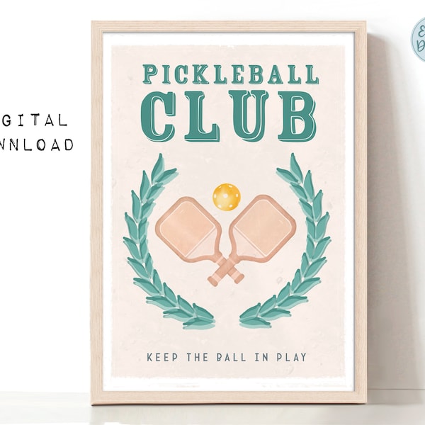 Pickleball Print Art - Etsy