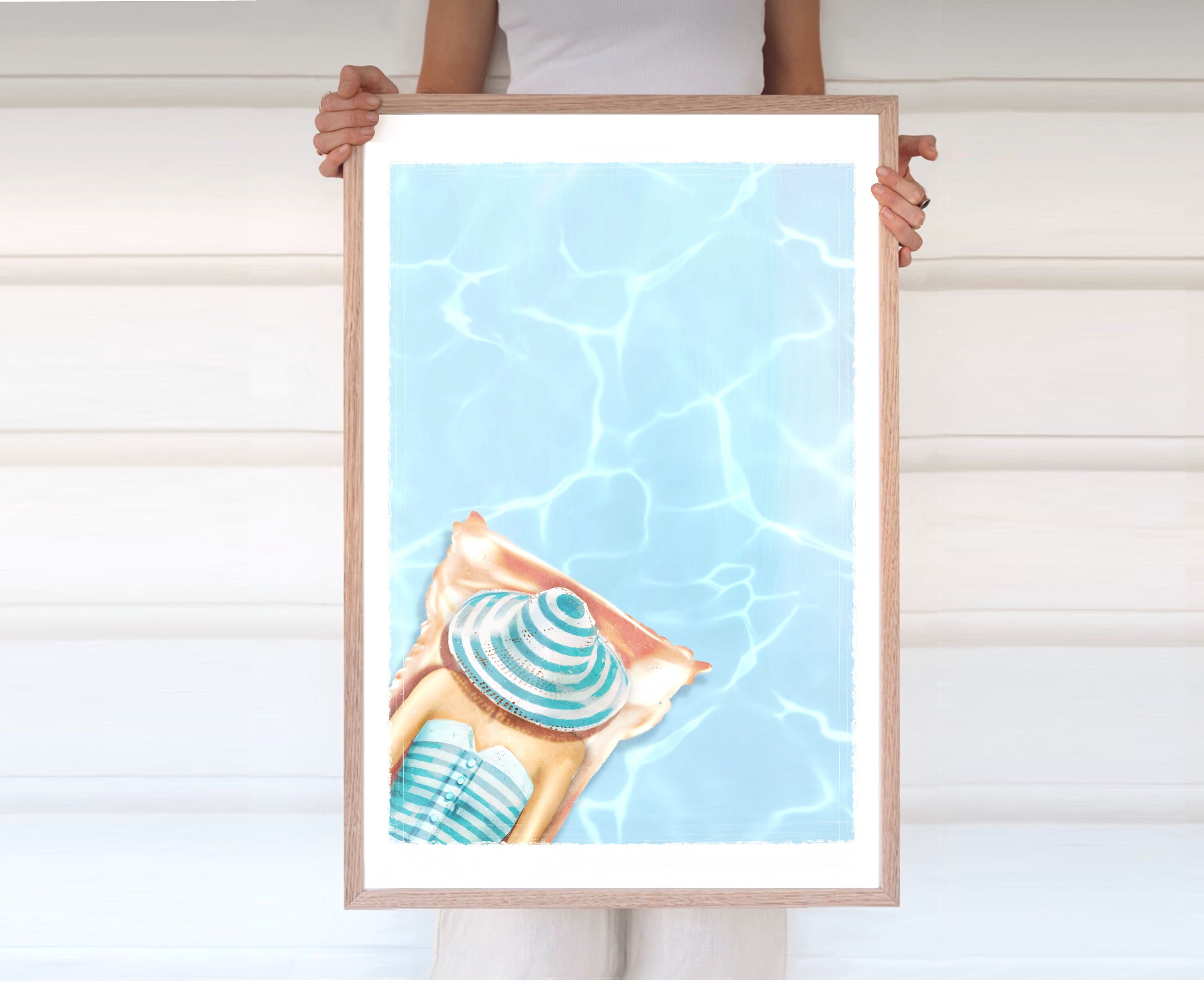 Vintage Swimming Pool Wall Art, Summer Coastal Art Print, Pool House ...