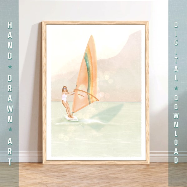 Windsurf Art - Etsy