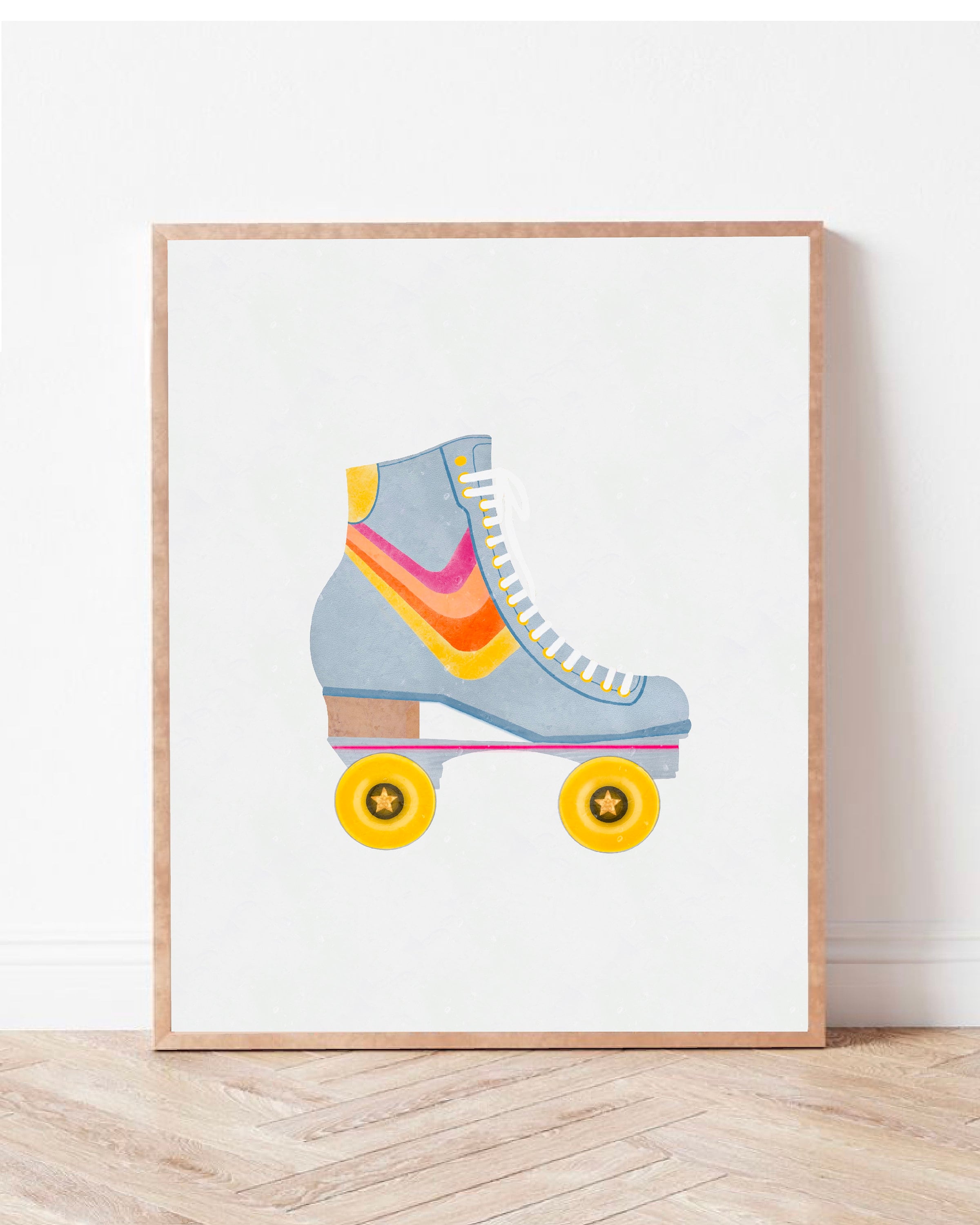 DIGITAL INSTANT DOWNLOAD roller skate vintage retro wall decor | Etsy