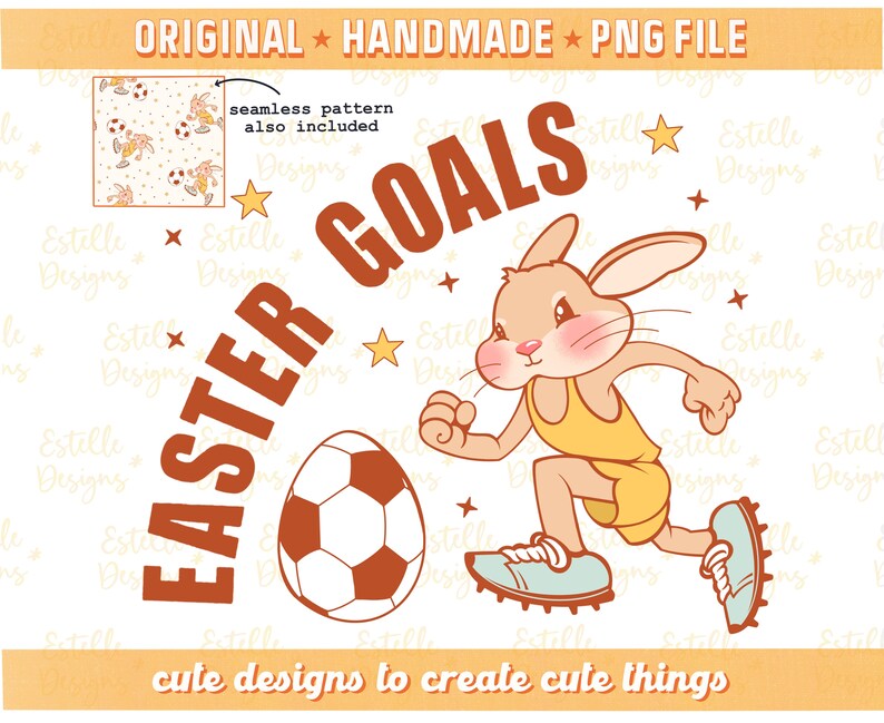 Easter Goals Football Bunny PNG Football Soccer Design - Etsy
