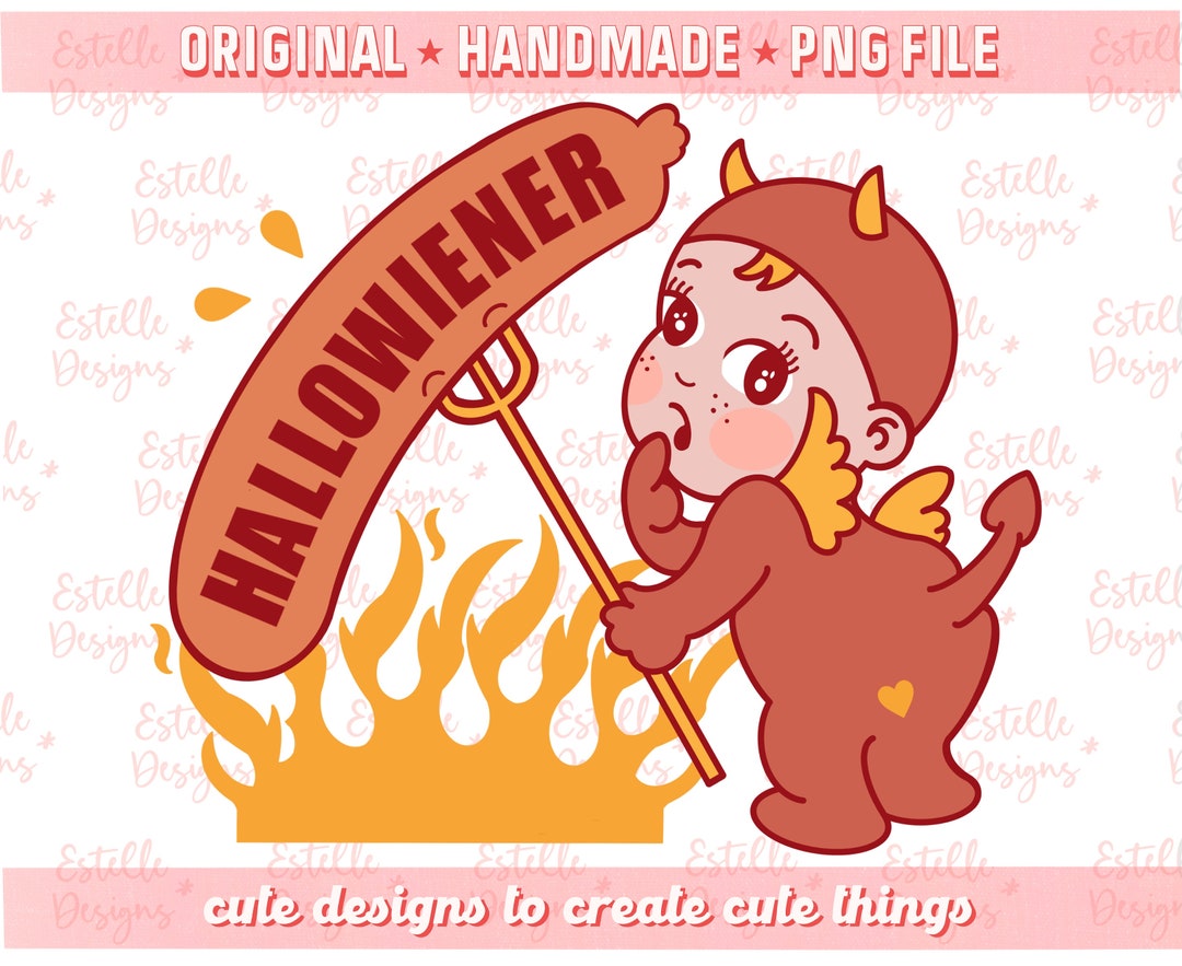 Cute Little Devil PNG, Funny Halloween Png, Vintage Demon Png, Retro ...