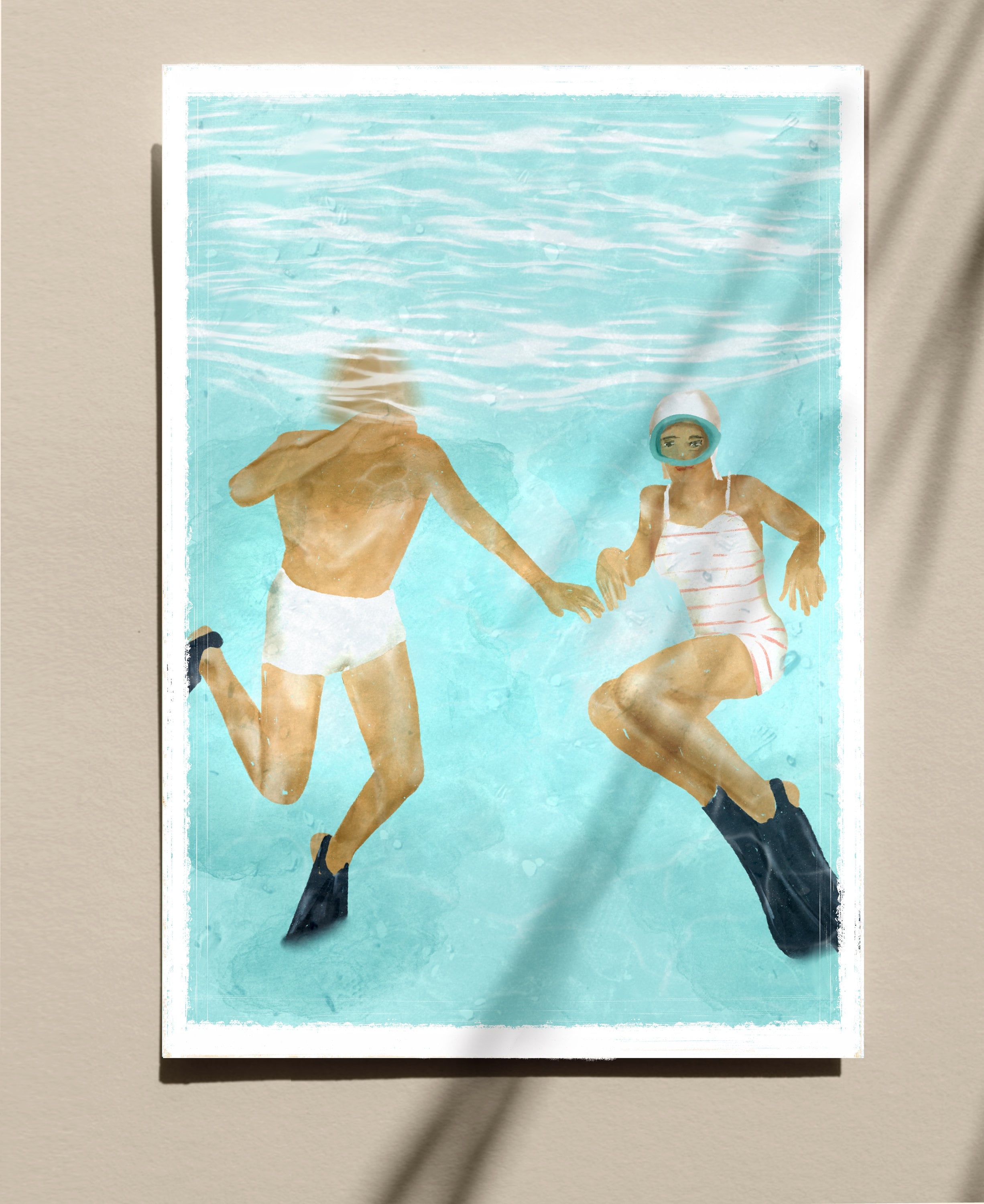 Retro Pool Art Underwater Swimming Pool Printable Vintage - Etsy UK