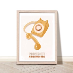 Retro Rotary Phone Poster, Vintage Wall Decor, Retro Phone Art Print ...