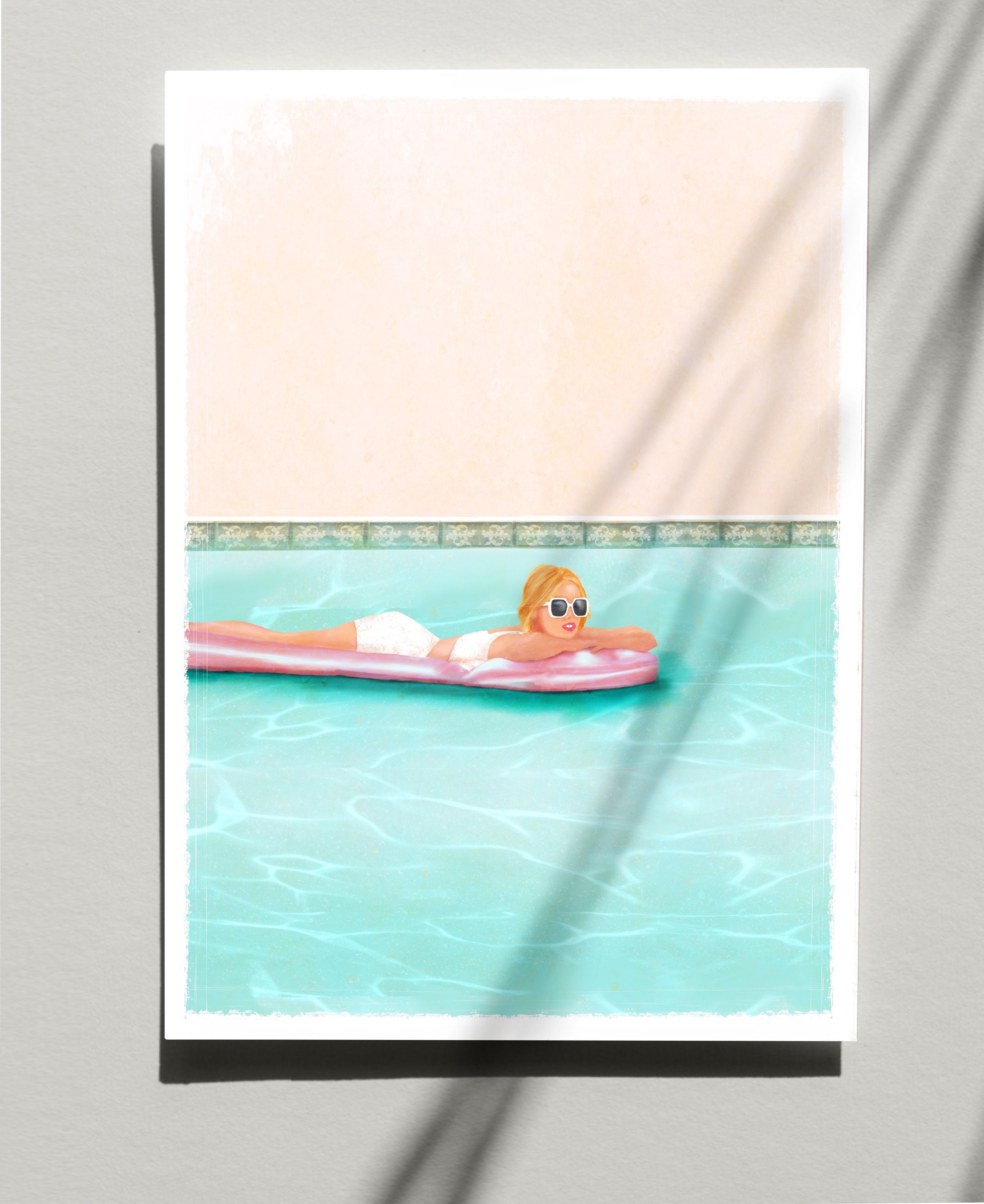 Vintage Pool Wall Art Retro Swimming Pool Art Print Summer - Etsy