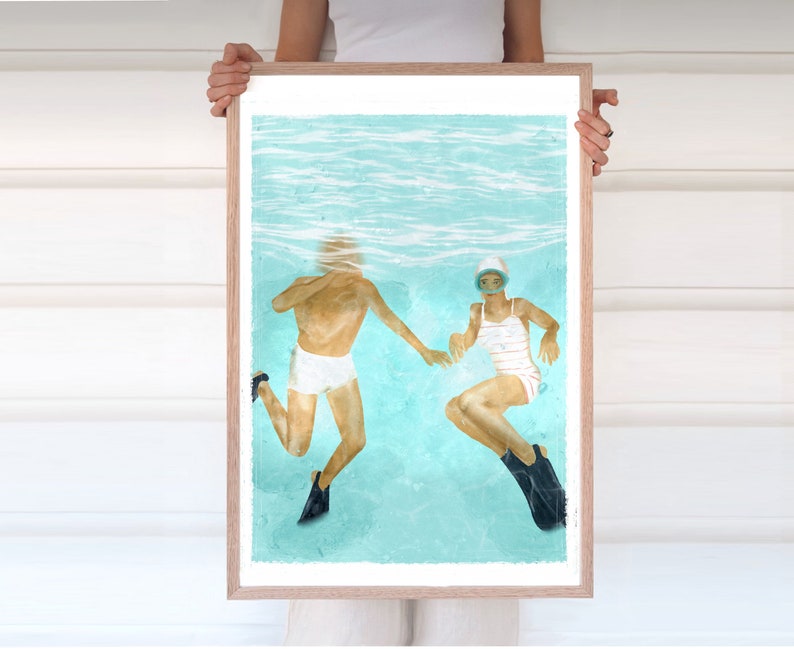 Retro Pool Art Underwater Swimming Pool Printable Vintage - Etsy UK