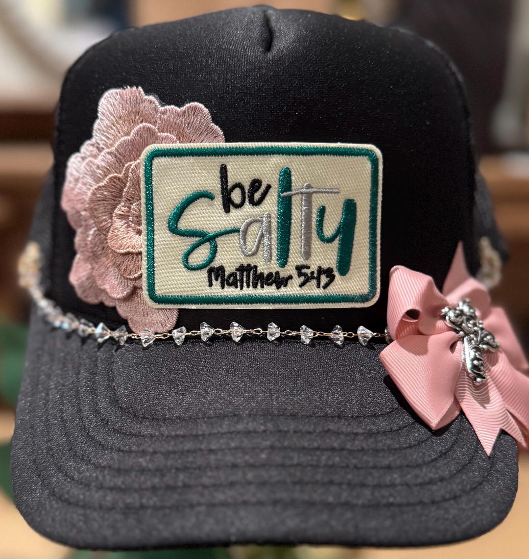 Black OTTO TRUCKER Hat in a Be Salty Theme . - Etsy