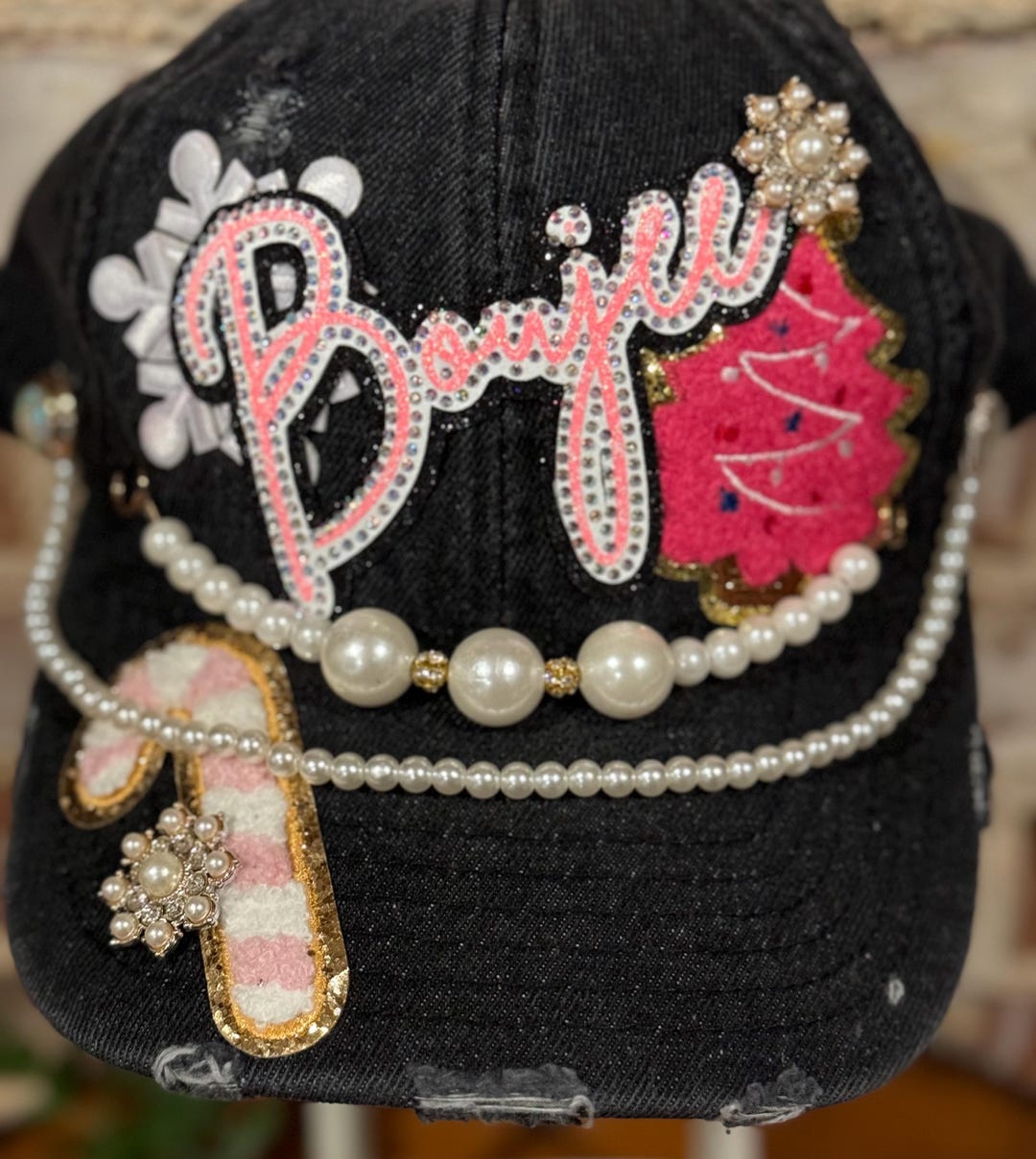 Black Vintage Boujee Christmas Cap - Etsy