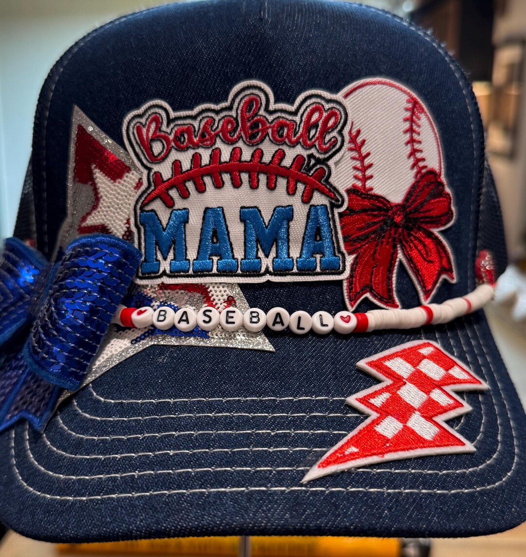 Denim OTTO Baseball Mama Trucker Hat - Etsy